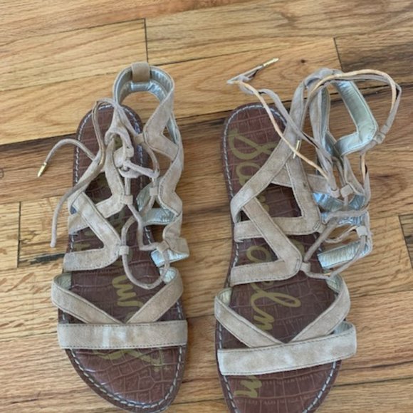 Sam Edelman | Shoes | Sam Edelman Tan Suede Sandals Size 7 | Poshmark